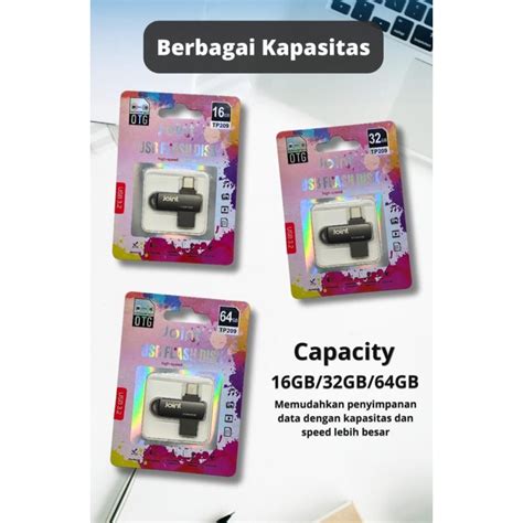 Jual Flash Disk Otg Original Joint Usb Dual Drive Usb Type C Tp Gb Gb Gb Metal