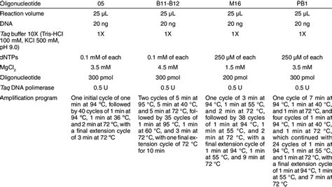 Rapd Conditions Used With Each Oligonucleotide Download Scientific