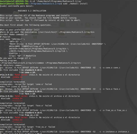 Problems With Radiance Installation In Linux Mint 19 And Ubuntu 18