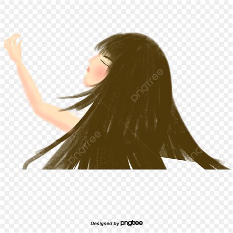 Look Up Png Image Long Haired Female Character Looking Up Long Hair Female Character Png