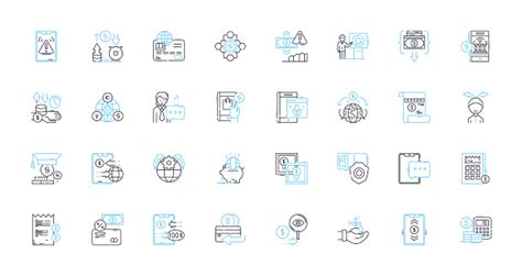 Set Di Icone Lineari Di Accordi Automatizzati Efficiente Rapido