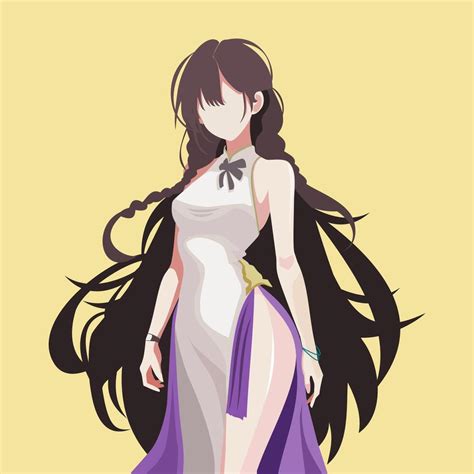 Faceless Fashionable Girl Wearing Anime Costume For Cosplay 52077529