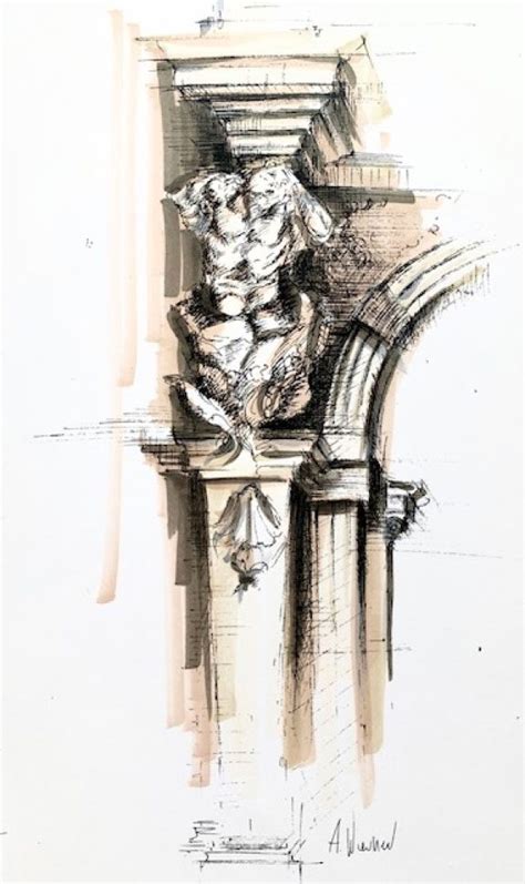 Dessins Architecture Patrimoine Dessins Darchitecture Paysages Aga Werner Perspectiviste