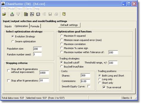 Select Optimization Strategy Select Optimization Strategy