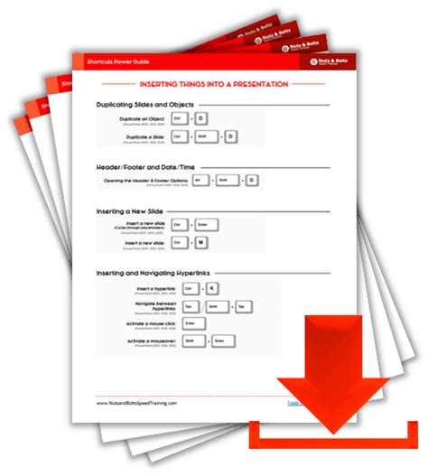 PowerPoint Shortcuts Power Guide PDF Nuts Bolts Speed Training