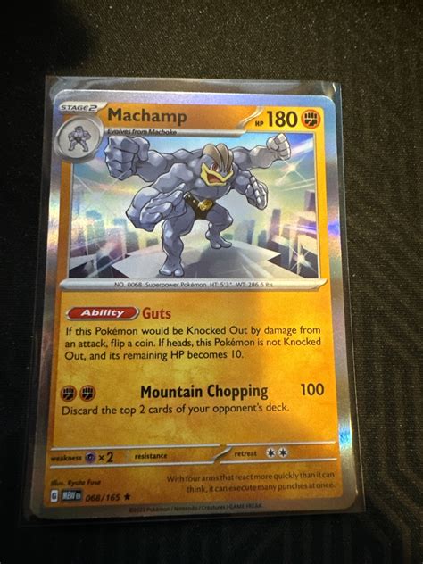 Pokémon Tcg Machamp Scarlet And Violet 151 068 165 Reverse Holo Holo
