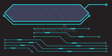 Hud Digital Futuristic User Interface Horizontal Frame Sci Fi High