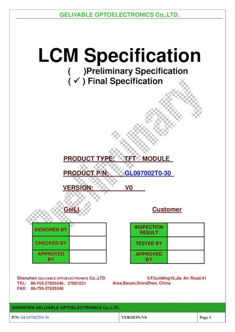 PDF LCD Specification DOKUMEN TIPS