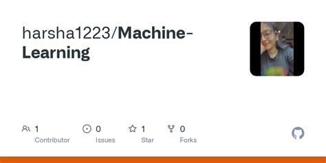 GitHub Harsha Machine Learning