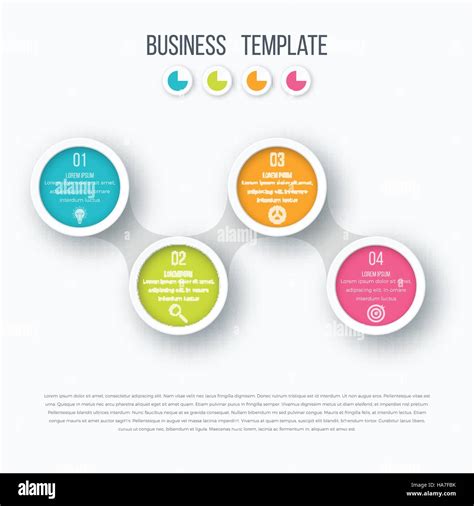 Infographics Timeline Template With Circles Stock Vector Image Art Alamy
