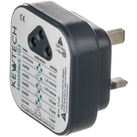Kewtech Kewcheck 103 Reliable Socket Tester With Clear Led And Audible