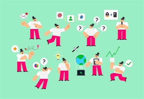 Premium Vector Business Woman Talking Thinking And Explaining Body