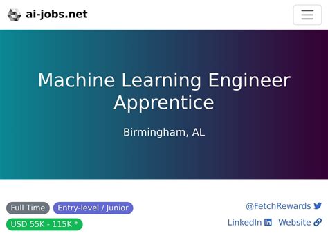 Hiring Machine Learning Engineer Apprentice In Birmingham Al Raimljobs