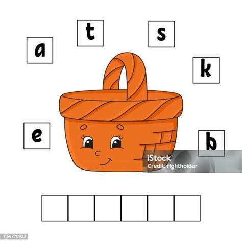 단어 퍼즐 교육 개발 워크 시트 아이들을위한 게임을 학습 활동 페이지 아이들을위한 퍼즐 유치원 수수께끼 귀여운 만화 스타일의 간단한 평면 고립 벡터 일러스트 건강한 생활