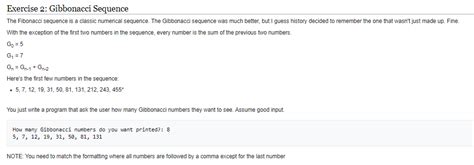 Solved Exercise 2 Gibbonacci Sequence The Fibonacci