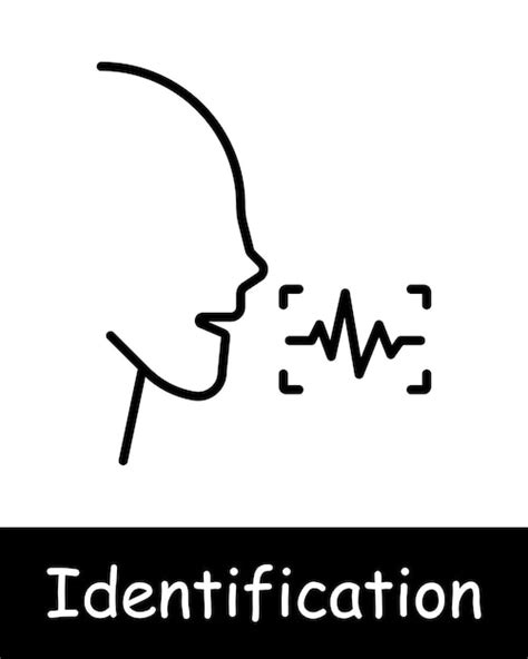 식별 설정 아이콘 음성 검사 테스트 분석 인식 스캔 검증 Dna 신호 분석 얼굴 얼굴 Id 색 배경에 검은 줄 프리미엄 벡터