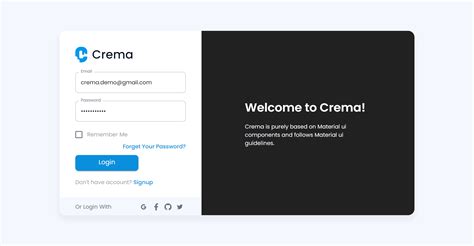 Material Design Mui Crema React Admin Template