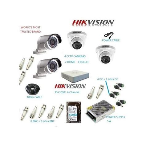Hikvision 4 Camera Cctv Kit With 500gb 50m Cable For Sale In Nairobi Over 290 Positive Reviews