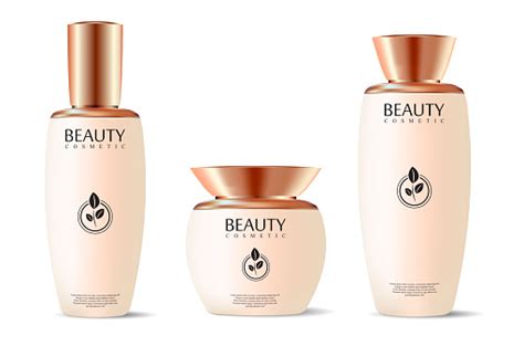 화장품 병 피부 및 바디 케어 제품에 대 한 설정합니다 브랜드 서식 파일 집합을 비웃는 다 크림 스프 거품이 인 다 샴푸 접착제에 대 한 화장품 패키지 컬렉션입니다 벡터