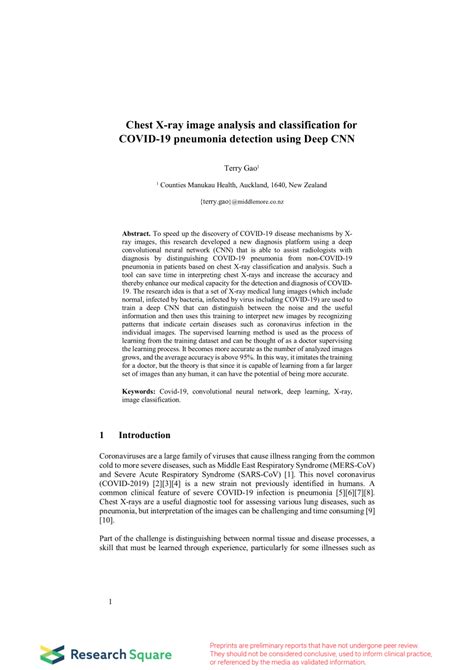 PDF Chest X Ray Image Analysis And Classification For COVID Pneumonia Detection Using Deep CNN