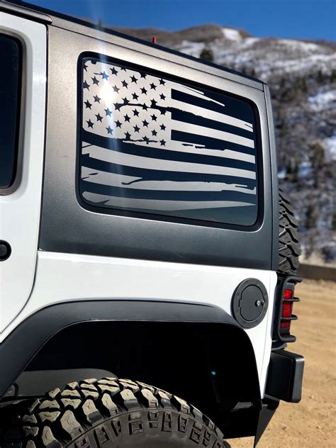 Jeep Wrangler American Flag Decal