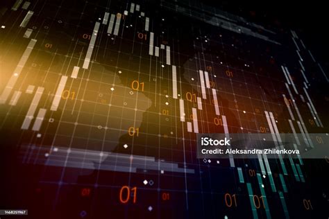 그래프의 아래쪽 보기와 어두운 사각형 배경의 통계 표시기가 있는 통계 및 분석 개념 3d 렌더링 0명에 대한 스톡 사진 및 기타 이미지 Istock