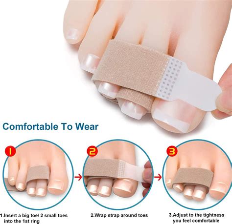 Sumifun Buddy Toe Wraps 12 Pack Toe Tapes And Splint For Broken Crooked Toes Toe Corrector