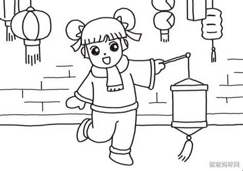 幼儿园中班涂色元宵节简笔画 简笔画图片大全 蒲城教育文学网