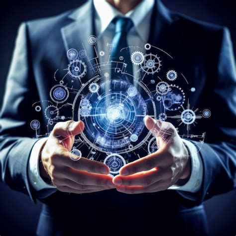 Businessman Engineering Iot Technologies With Ai And Machine Learning For Better Performance