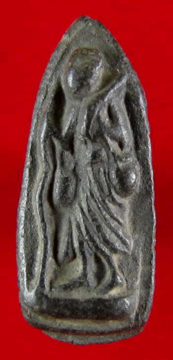 พระสิวลีองค์จ้อย หลวงพ่อกวยเนื้อดำ ผงใบลาน พิมพ์มีย่าม หลังเรียบ หายากพระสวยครับ พระเครื่อง