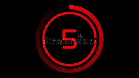 10 Seconds Countdown Timer Hud Animation In Red Color Stock Video Video Of Number Display