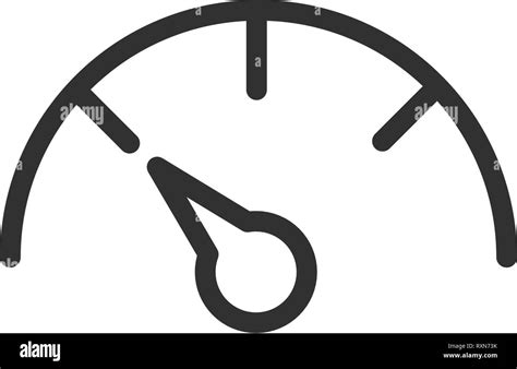 Gauge Or Speedometer Line Icon Data And Analytics Velocity Sign Vector Illustration Stock