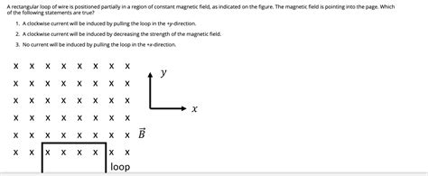 Solved A Rectangular Loop Of Wire Is Positioned Partially In Chegg