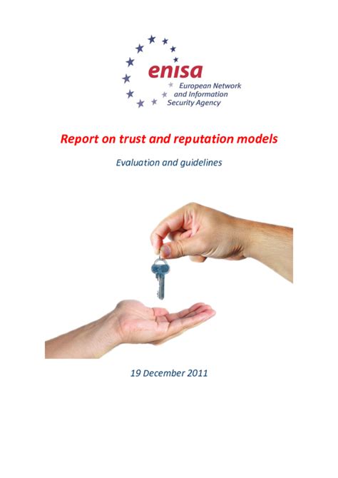 Trust And Reputation Models Enisa