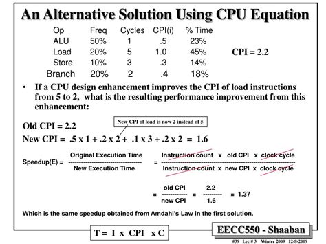 PPT CPU Performance Evaluation Cycles Per Instruction CPI PowerPoint Presentation ID 824794
