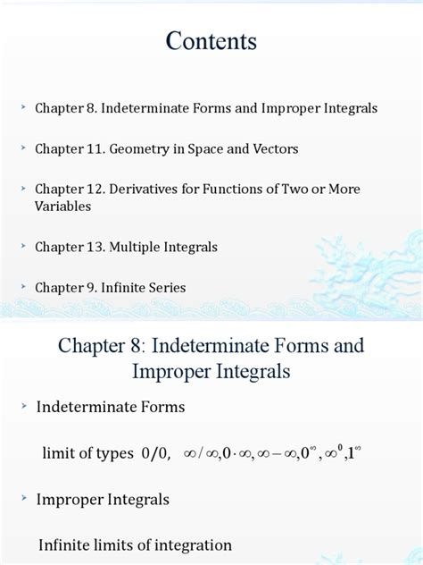 Chapter 8 Indeterminate Forms And Improper Integrals Pdf Integral Limit Mathematics