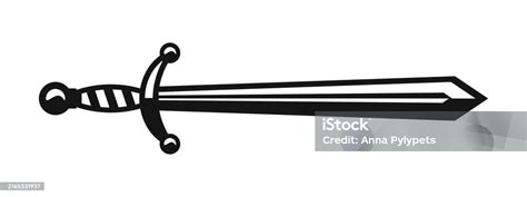 검 아이콘입니다 검 실루엣 칼 그림입니다 벡터 고 대 검입니다 중세 검 군용 검 개념에 대한 스톡 벡터 아트 및 기타 이미지 개념 검 검은색 Istock