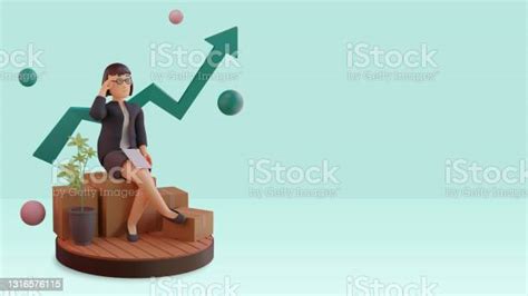 3d 렌더링 배경 일러스트 사업 통계 그래프 연단과 캐릭터 개념 성장 사업 균형에 대한 스톡 사진 및 기타 이미지 균형 그래프 금융 Istock