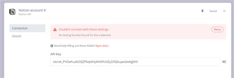 Error On Creating Notion Credentials Questions N8n Community