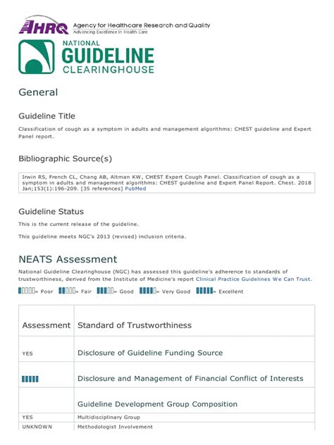 Classification Of Cough As A Symptom In Adults And Management Algorithms Chest Guideline And