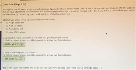 Solved A Sample Of Size Taken From A Normally Chegg Com