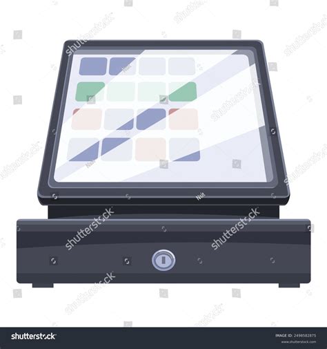 Modern Pos Terminal Touch Screen Showing Stock Vector Royalty Free 2498582875 Shutterstock