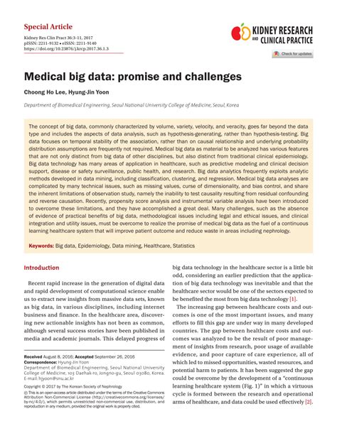 Pdf Medical Big Data Promise And Challenges