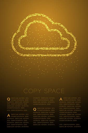 추상적인 기하학적 Bokeh 서클 도트 픽셀 패턴 클라우드 기호 모양 기술 컨셉 디자인 골드 색상 갈색 그라데이션 배경 복사 공간 벡터 Eps 10에 고립 된 그림 0명에