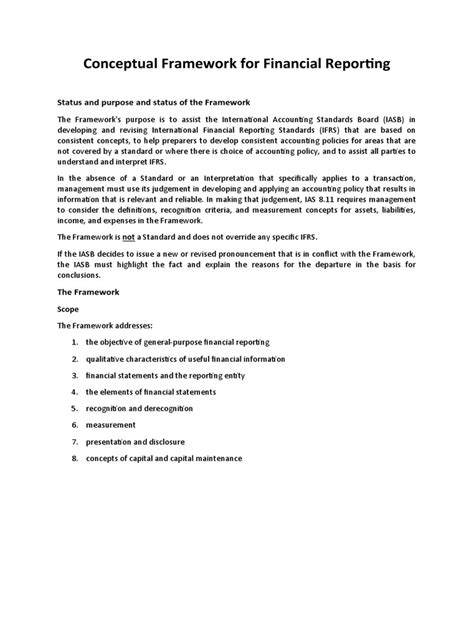 Conceptual Framework For Financial Reporting Pdf