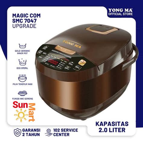 Jual Yongma 7047 Digital Rice Cooker 2 Liter Magic Com Yongma Shopee Indonesia