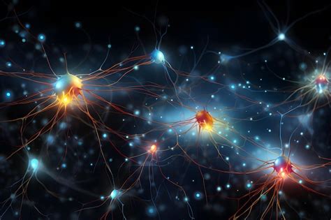 Premium Ai Image Visualization Of A Neuron Synapses Transmitting