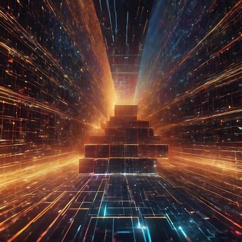 premium photo 3d render abstract technology big data background concept motion of digital data