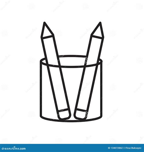 Crayons Icon On White Background Crayons Collection Sign Vector