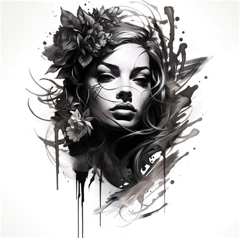 draw unique realistic tattoo design by necraapea fiverr